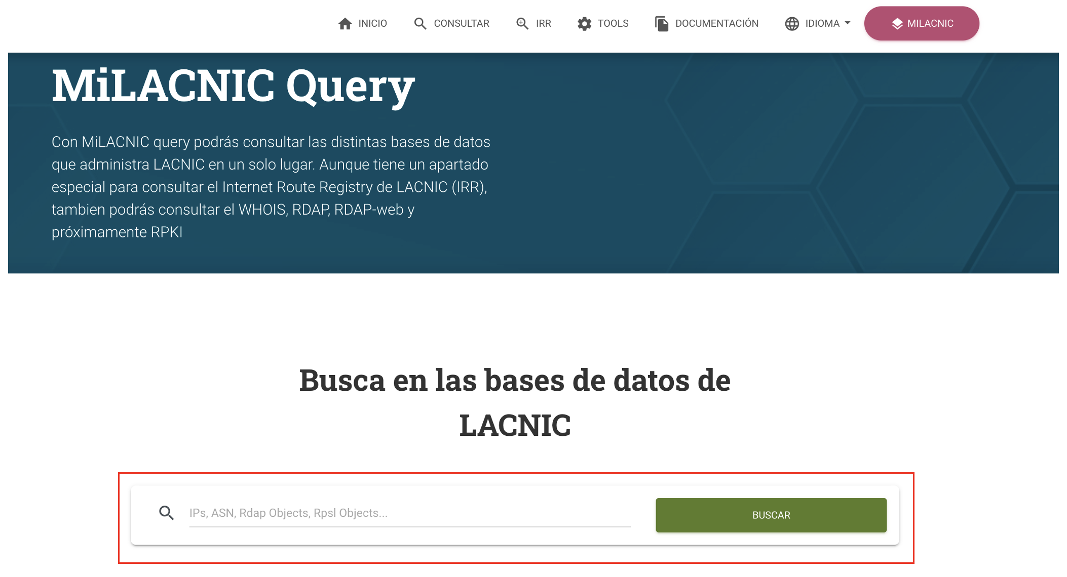 Consultas públicas a query.milacnic.lacnic.net – LACNIC