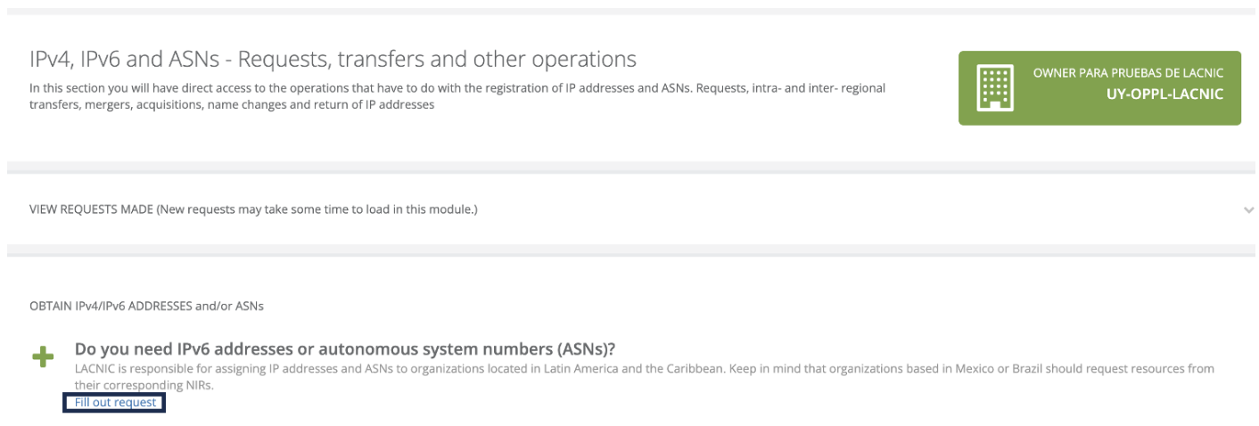 Requesting additional resources: IPv6 and ASNs as End Users (EU Members) – LACNIC