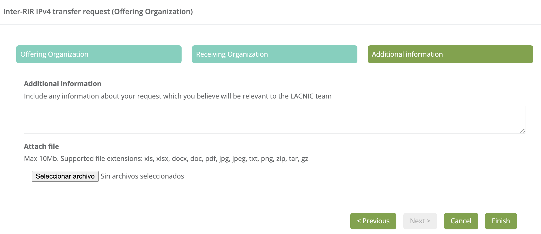 Inter-RIR transfers - Offering organization – LACNIC