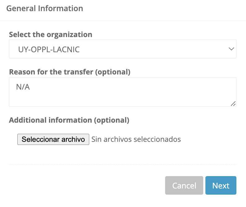IP address transfers - Applying as an offering organization – LACNIC