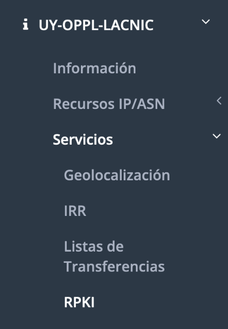 Pantalla inicial / optimizar ROAs – LACNIC